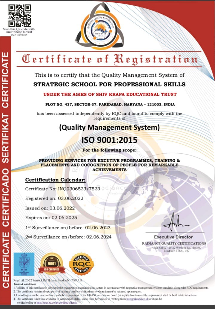 SSPS – ISO Certified – Strategic School for Professional Skills